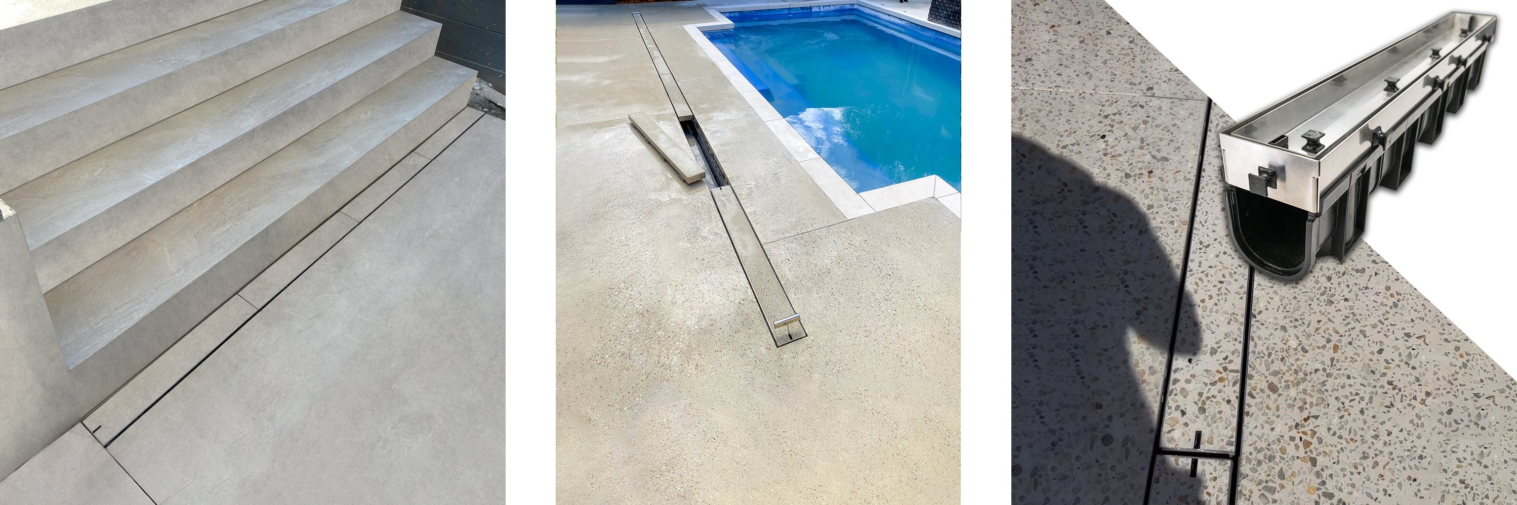 Concealed Linear Drain Covers | External Drainage | HIDE Skimmer Lids