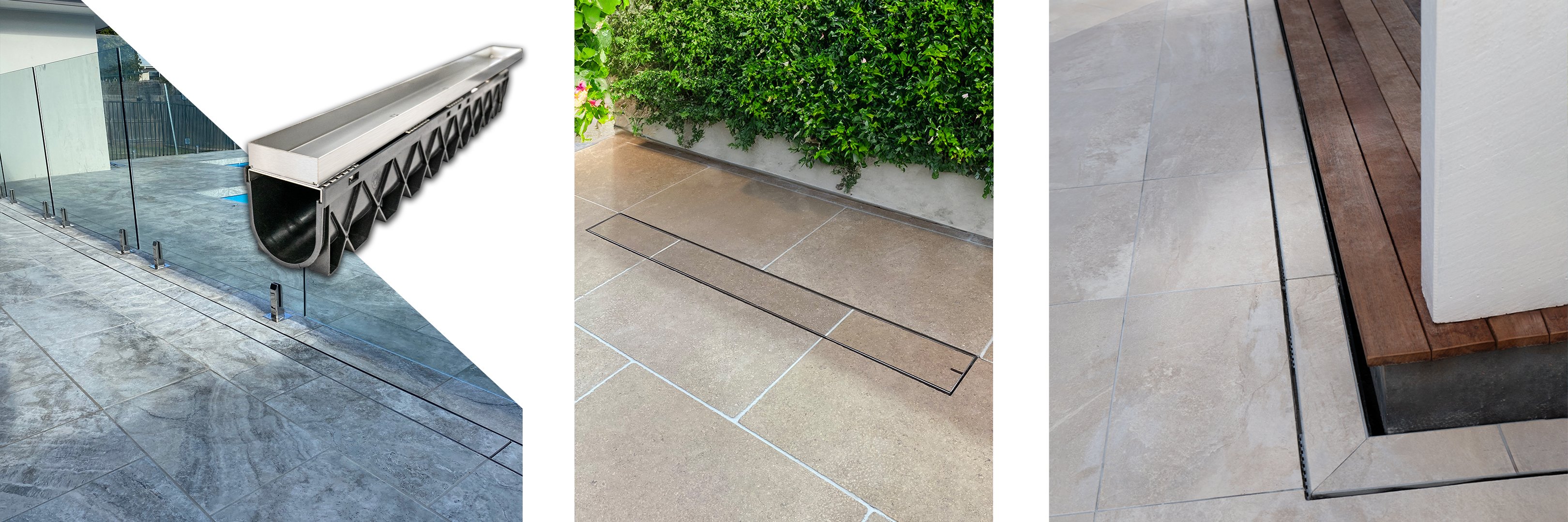 Concealed Linear Drain Covers | External Drainage | HIDE Skimmer Lids